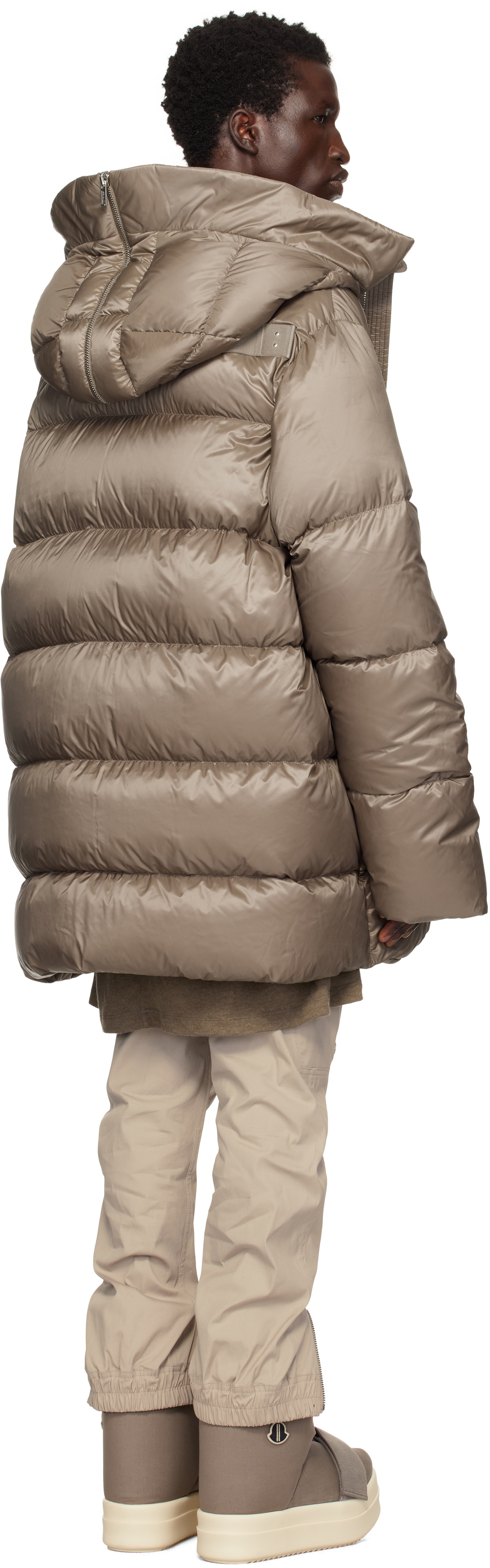 Rick Owens Moncler + Rick Owens Gray Hooded Cyclopic Jacket Rick Owens