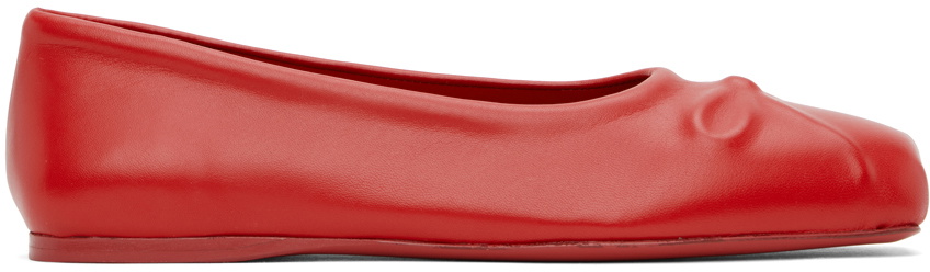 Marni Red Seamless Little Bow Ballerina Flats Marni