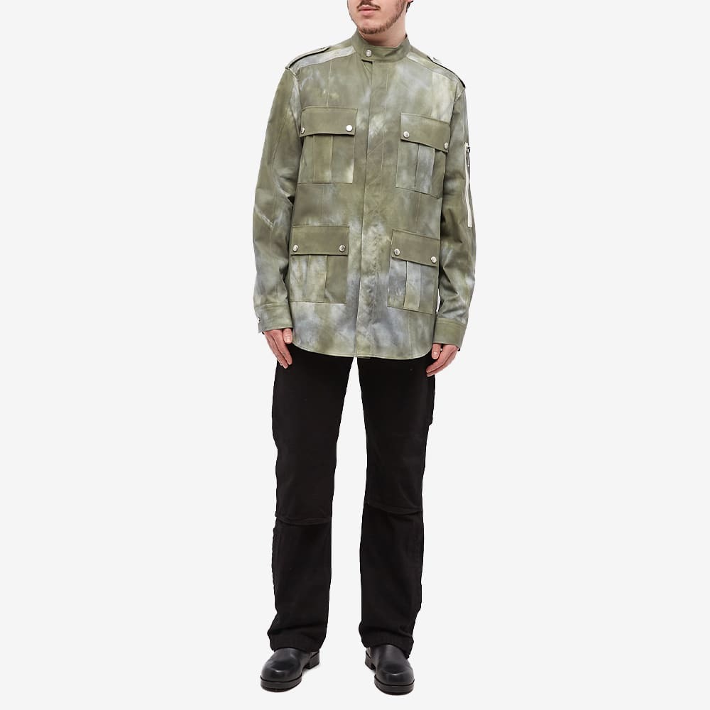 Balmain Men's Saharan Tie Dye Twill Jacket in Multi/Khaki Balmain