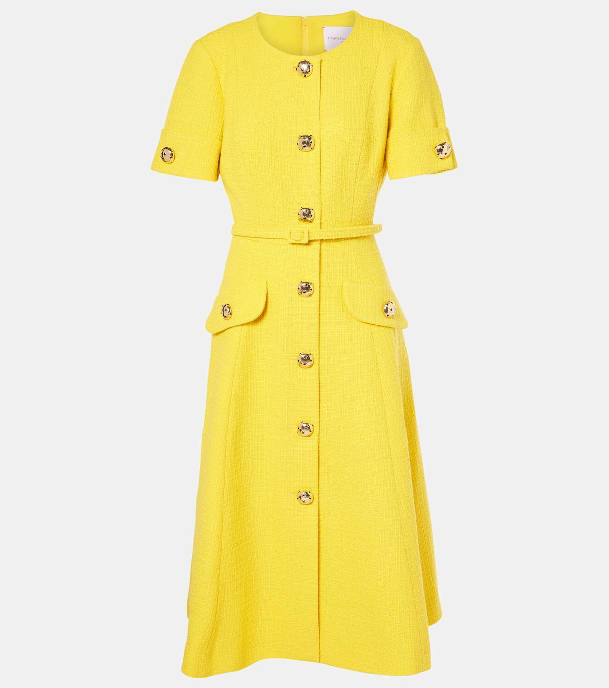 Carolina Herrera Virgin wool tweed midi dress Carolina Herrera