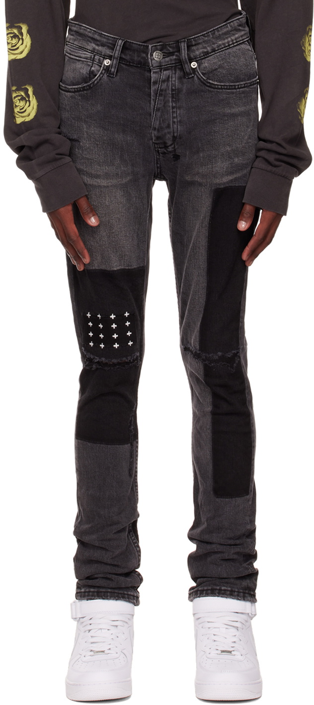 Ksubi Black Van Winkle Copy Paste Trashed Jeans Ksubi
