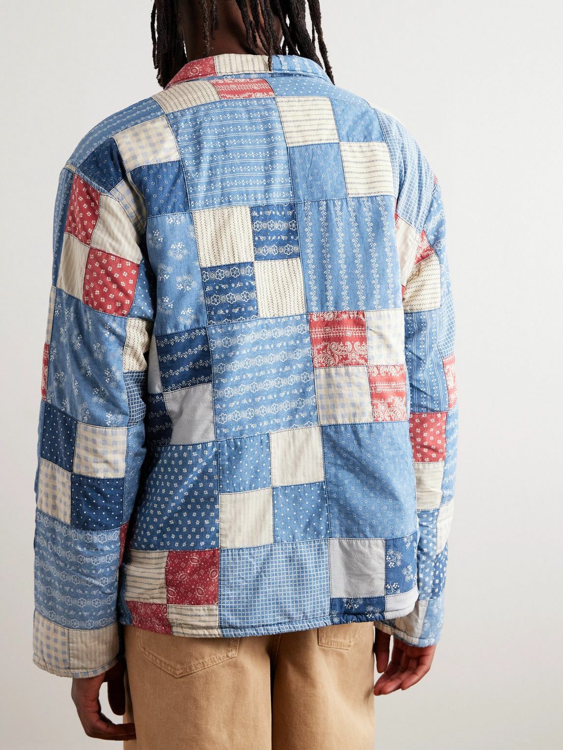 RRL - Patchwork Padded Cotton Overshirt - Blue RRL