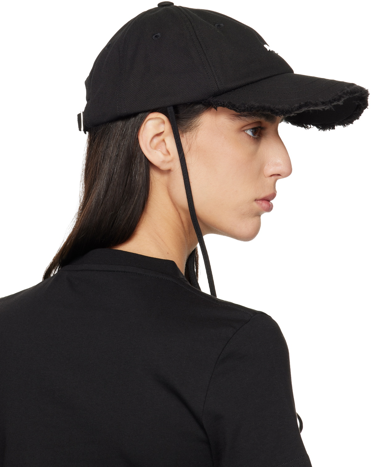 JACQUEMUS Black Les Classiques 'The Artichaut' Denim Cap Jacquemus