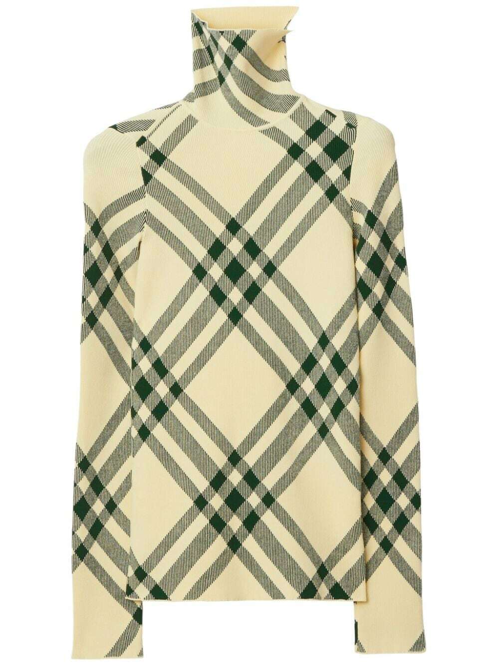 BURBERRY - Check Turtle-neck Sweater Burberry