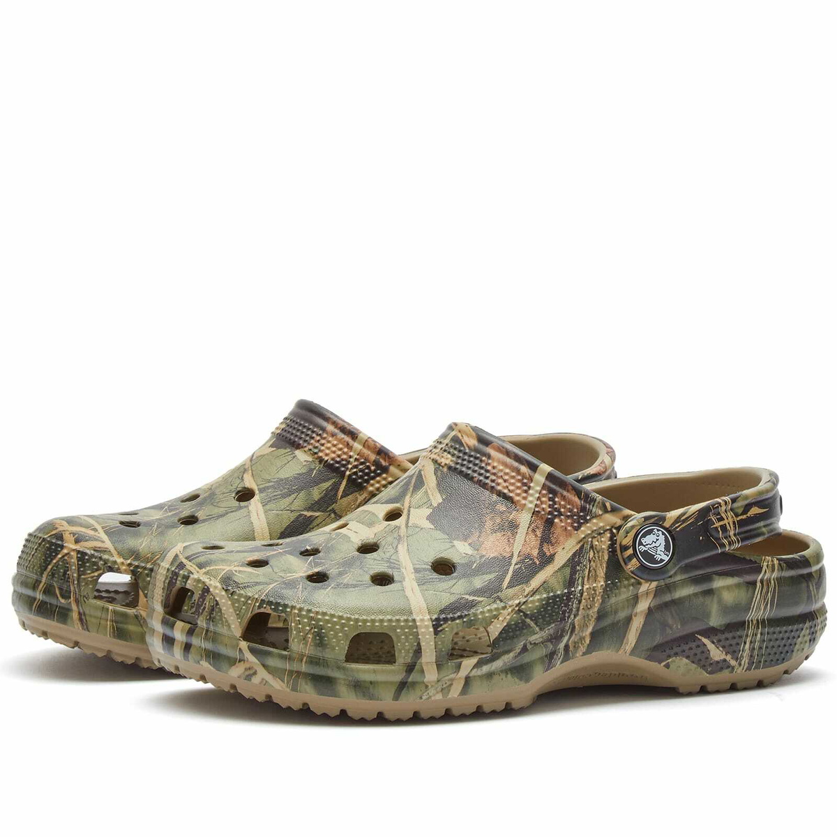 Crocs Classic Printed Camo Clog in Khaki Crocs