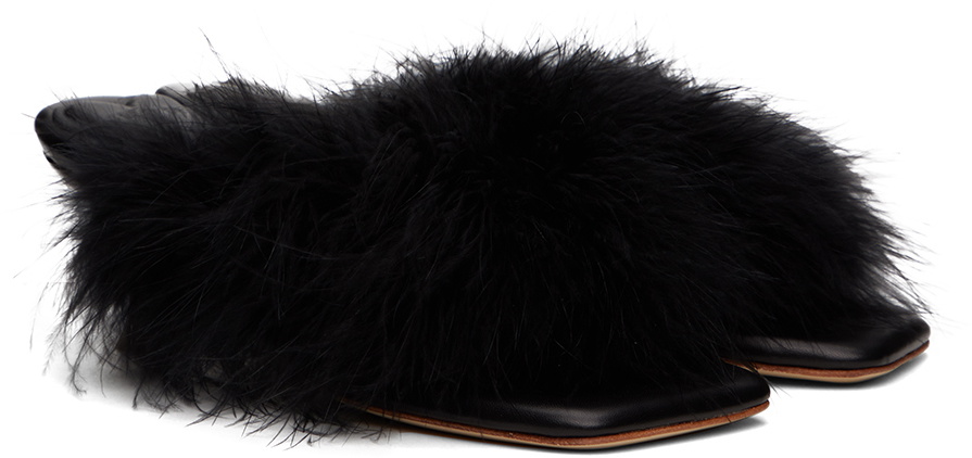 Sleeper Black Pom Heeled Sandals Sleeper