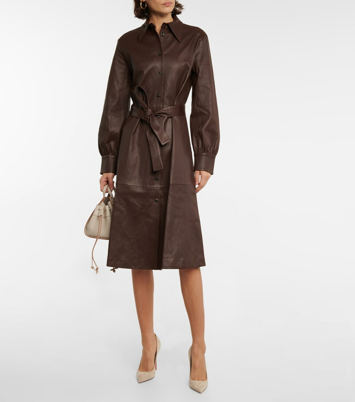 Stouls Nine leather midi dress Stouls