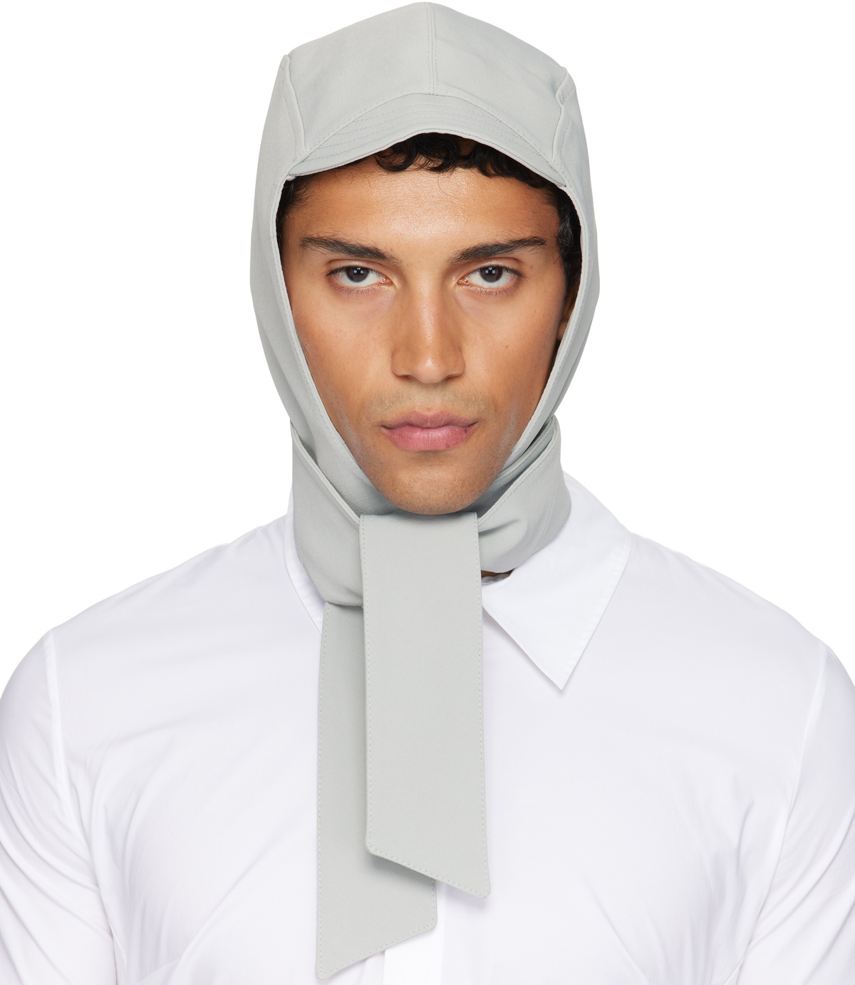 Jean Paul Gaultier Gray Long Panel Hood Jean Paul Gaultier
