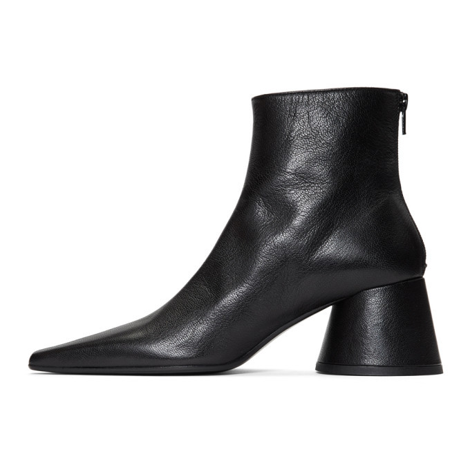 MM6 Maison Margiela Black Chunky Heel Ankle Boots MM6 Maison Margiela