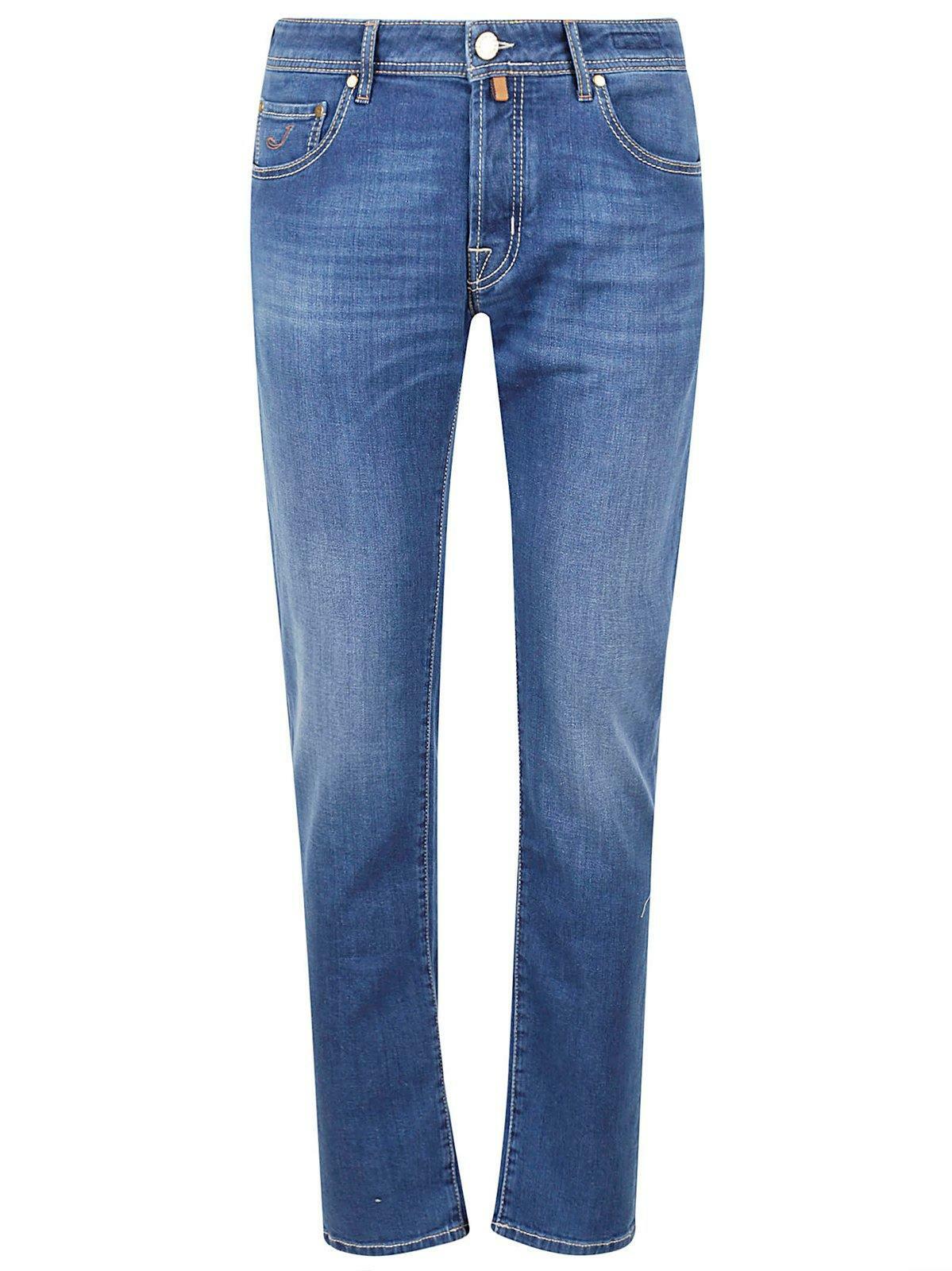 Jacob Cohen Logo Patch Mid-rise Jeans Jeans Jacob Cohen