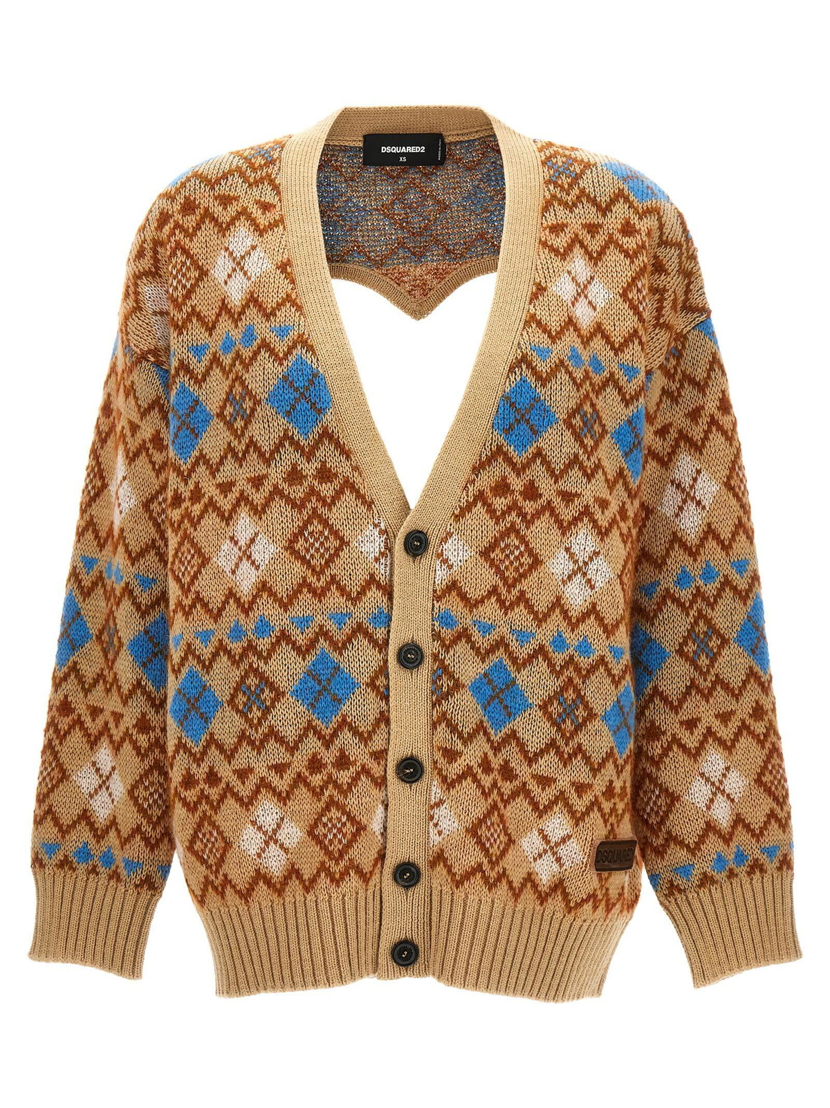Dsquared2 Heart Vintage Shetland Cardigan Dsquared2