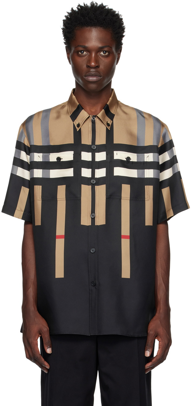 Burberry Black Check Shirt Burberry