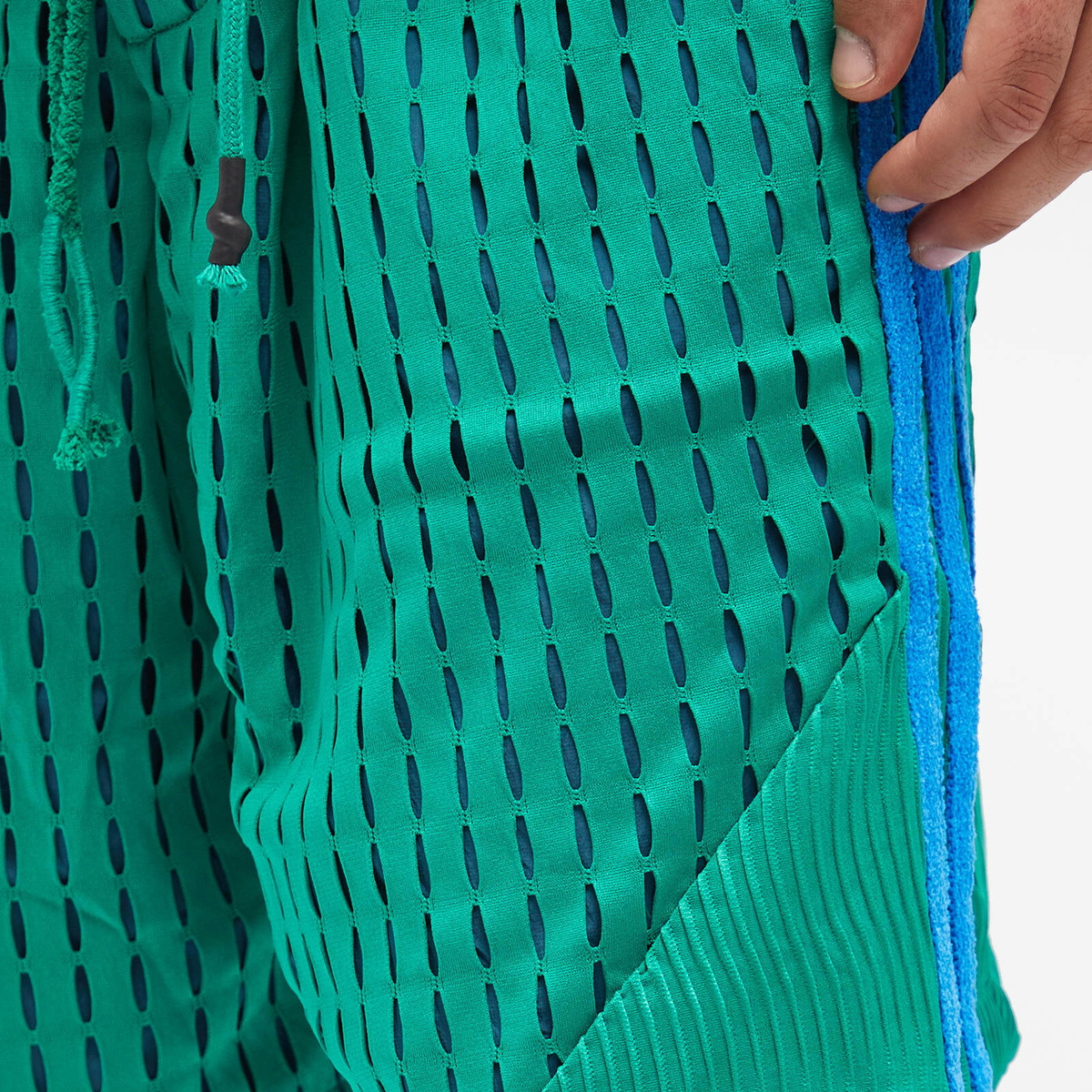Adidas Men's x SFTM Mesh Shorts in Bold Green adidas
