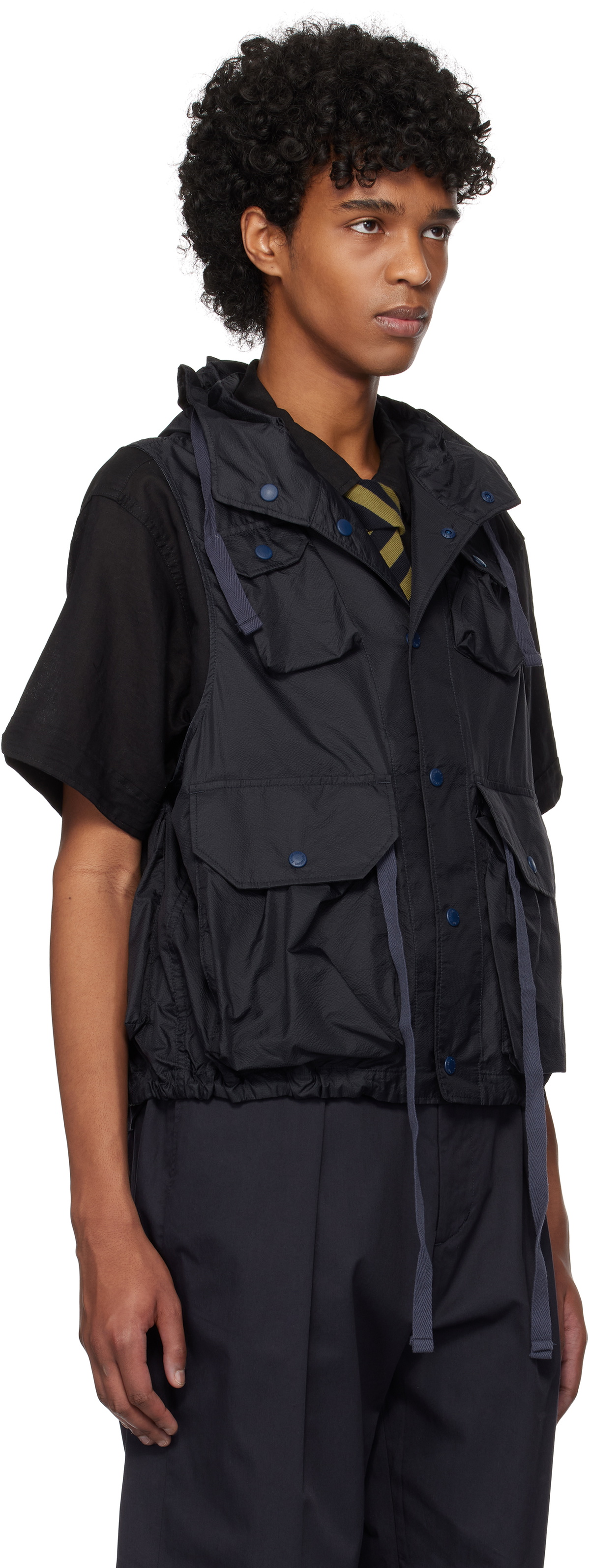 Engineered Garments Navy Field Vest Engineered Garments
