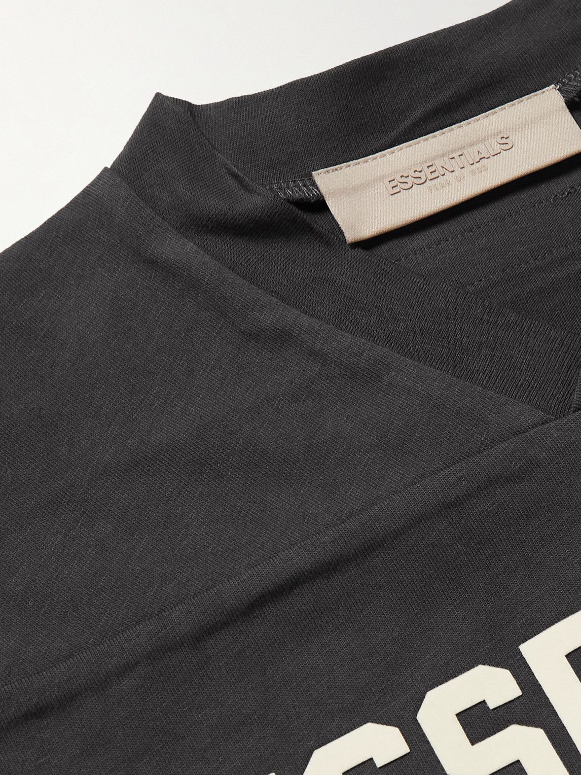 Fear of God Essentials Kids - Logo-Flocked Cotton-Jersey T-Shirt - Gray ... Fear of God Essentials Kids - Logo-Flocked Cotton-Jersey T-Shirt - Gray ...