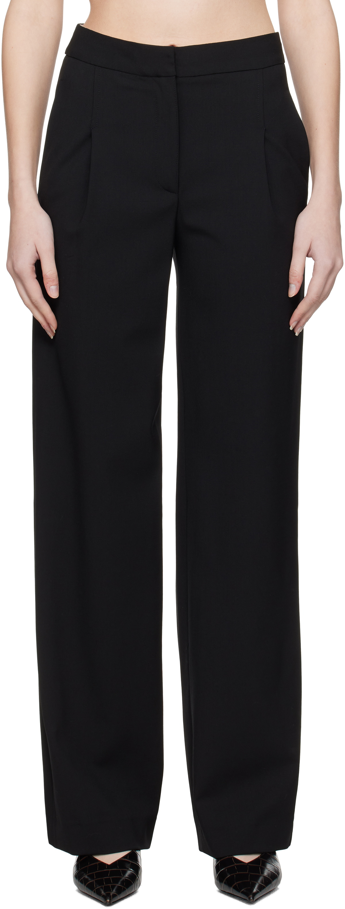 Loulou Studio Black Osilo Trousers Loulou Studio