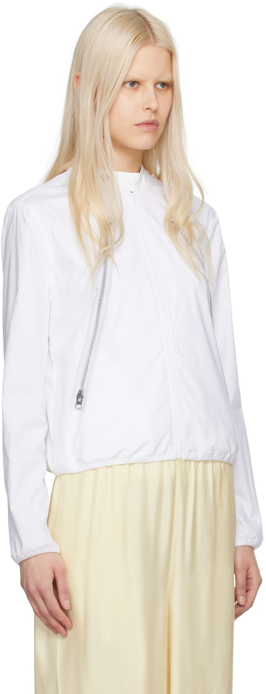 MM6 Maison Margiela White Zip Jacket MM6 Maison Margiela