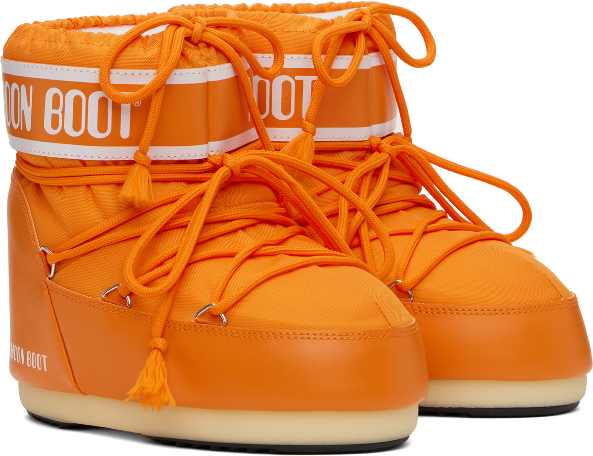 Moon Boot Orange Icon Low Nylon Boots Moon Boot