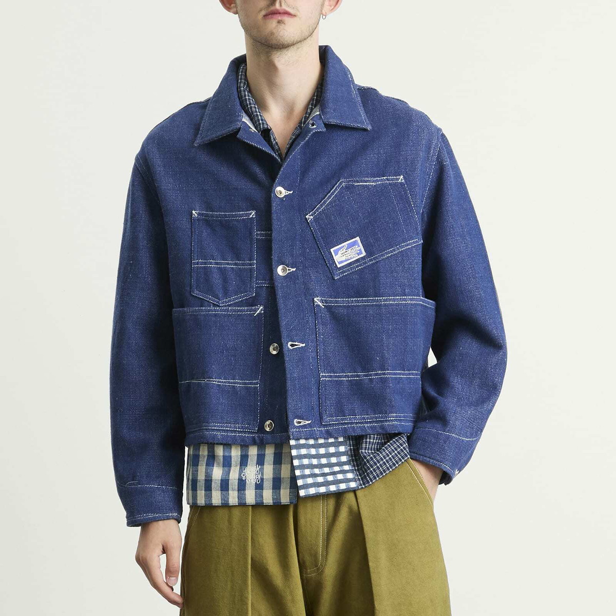 Story mfg. Men's Station Jacket in Denim Selvedge Handloom Story Mfg.