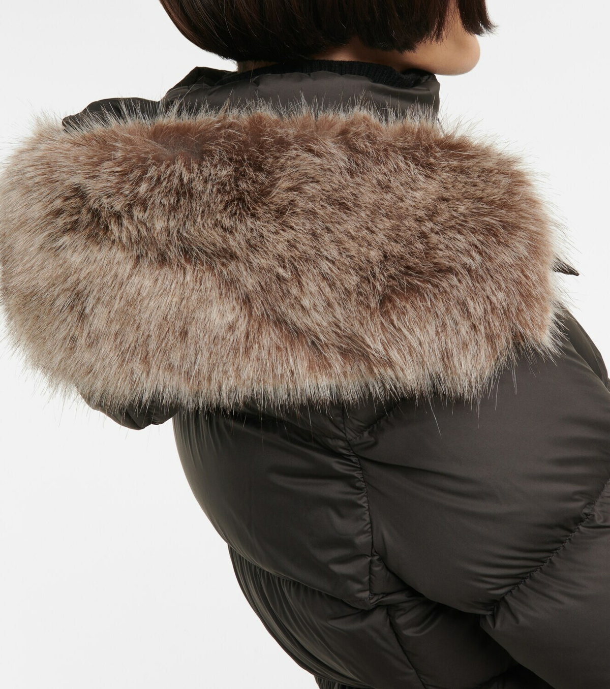 Moncler - Fudson faux fur-trimmed down coat Moncler