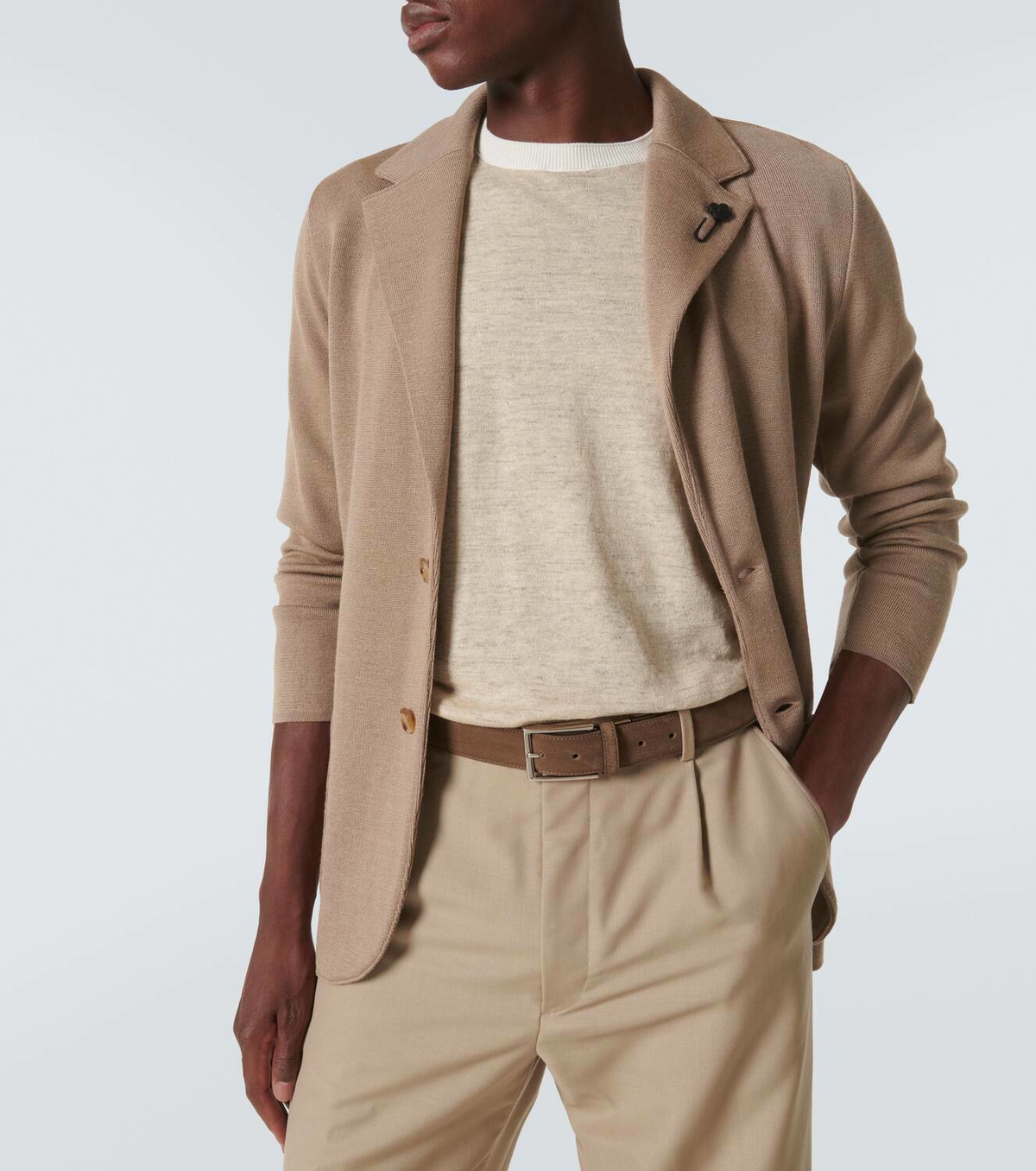 Canali Reversible suede belt Canali