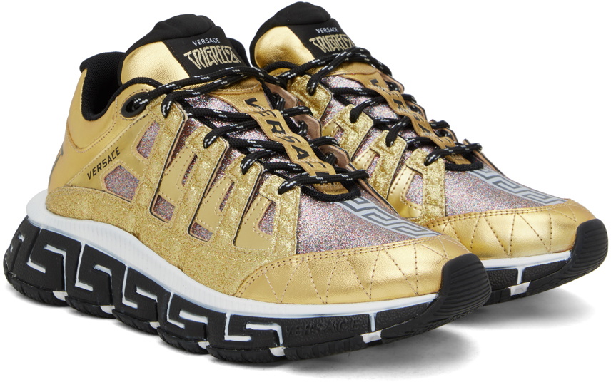 Versace Gold Trigreca Sneakers Versace