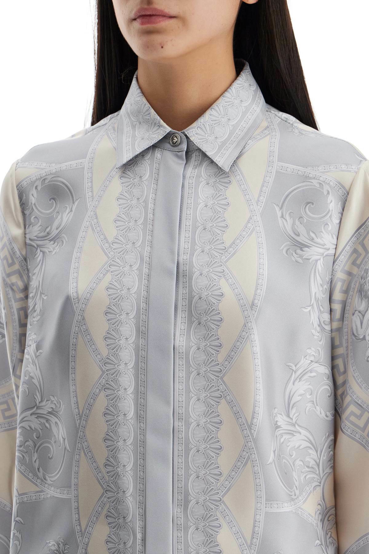 VERSACE silk shirt the cut of the gods Grey Versace