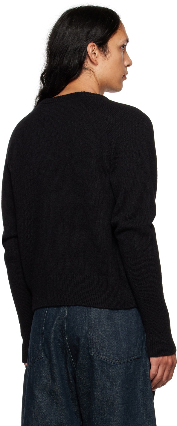 Marina Yee SSENSE Exclusive Black Cropped Origami Sweater Marina Yee