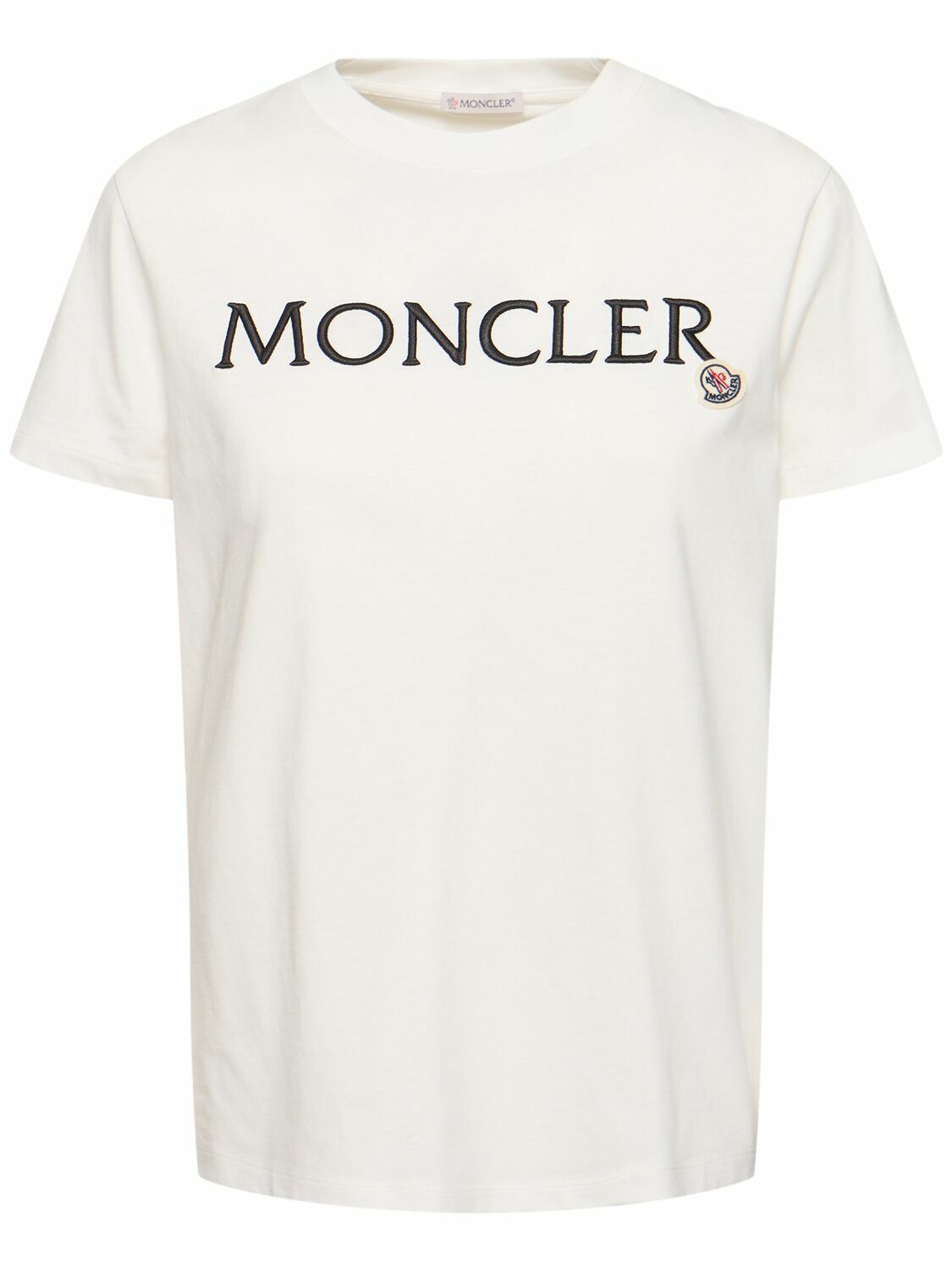 MONCLER Embroidered Logo Cotton T-shirt Moncler