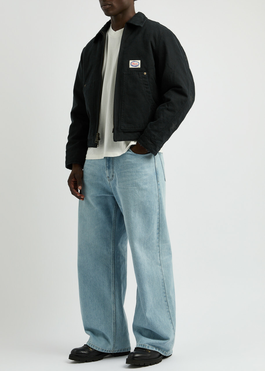 Cherry LA Mechanic Trucker Logo Canvas Jacket Black CHERRY LA