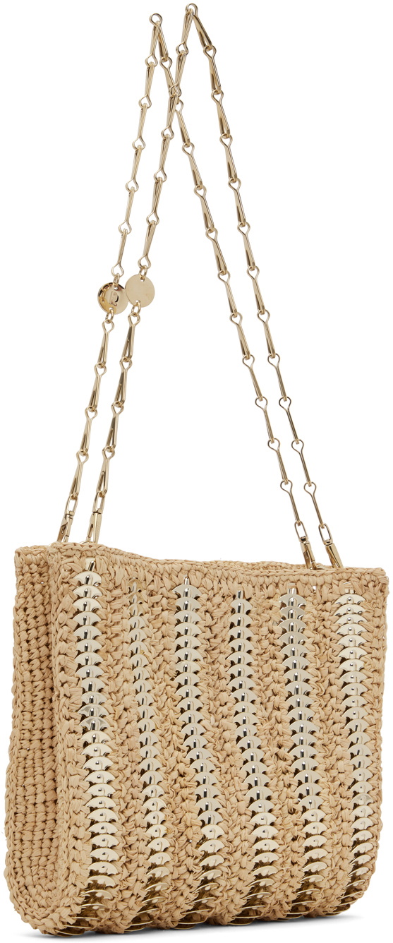 Rabanne Beige Iconic 1969 Raphia Bag Paco Rabanne