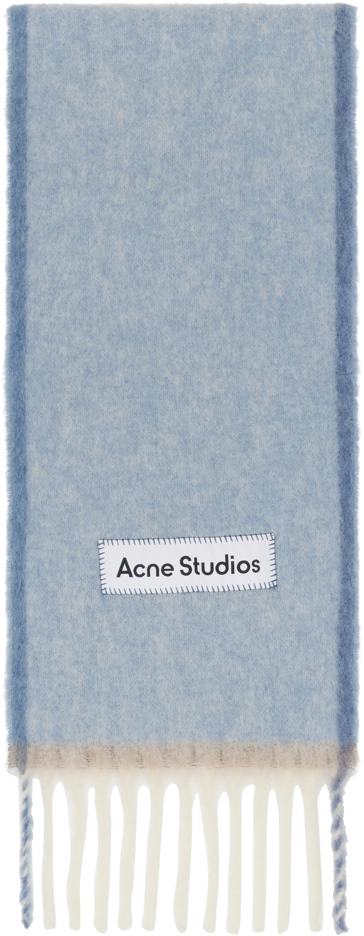 Acne Studios Blue Narrow Wool Mohair Scarf Acne Studios