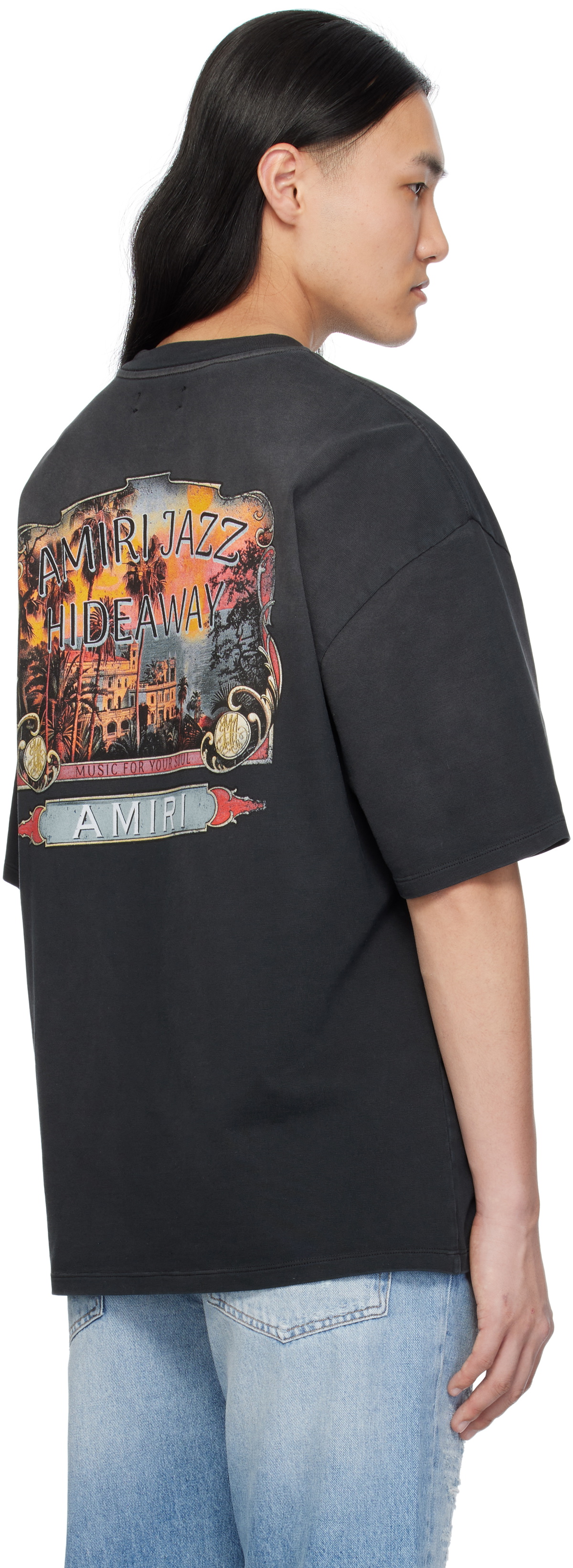 AMIRI Black 'Amiri Jazz Hideaway' T-shirt Amiri