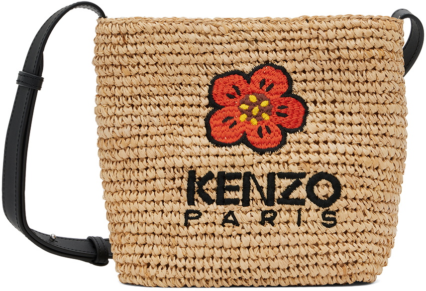 Kenzo Beige Small Boke Flower Tote Kenzo