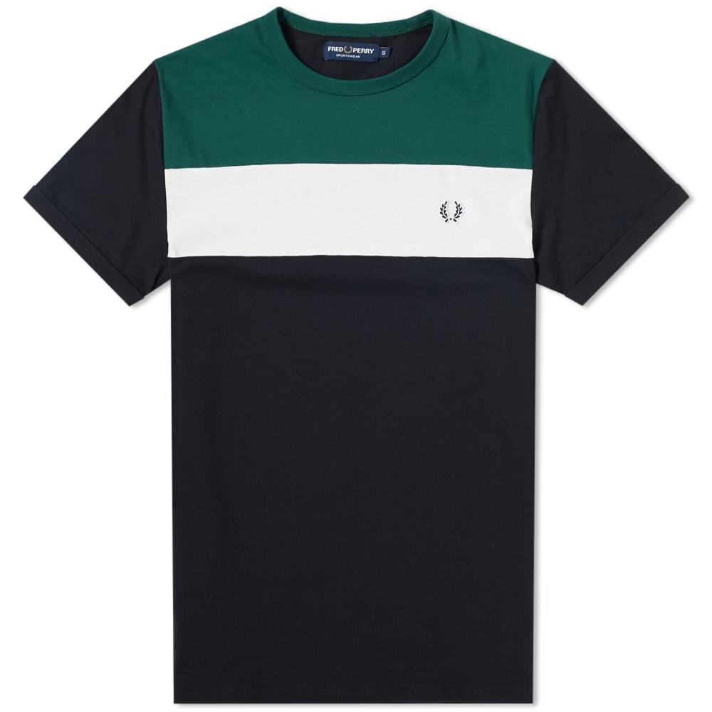 Fred Perry Colour Block Panel Tee Black Fred Perry