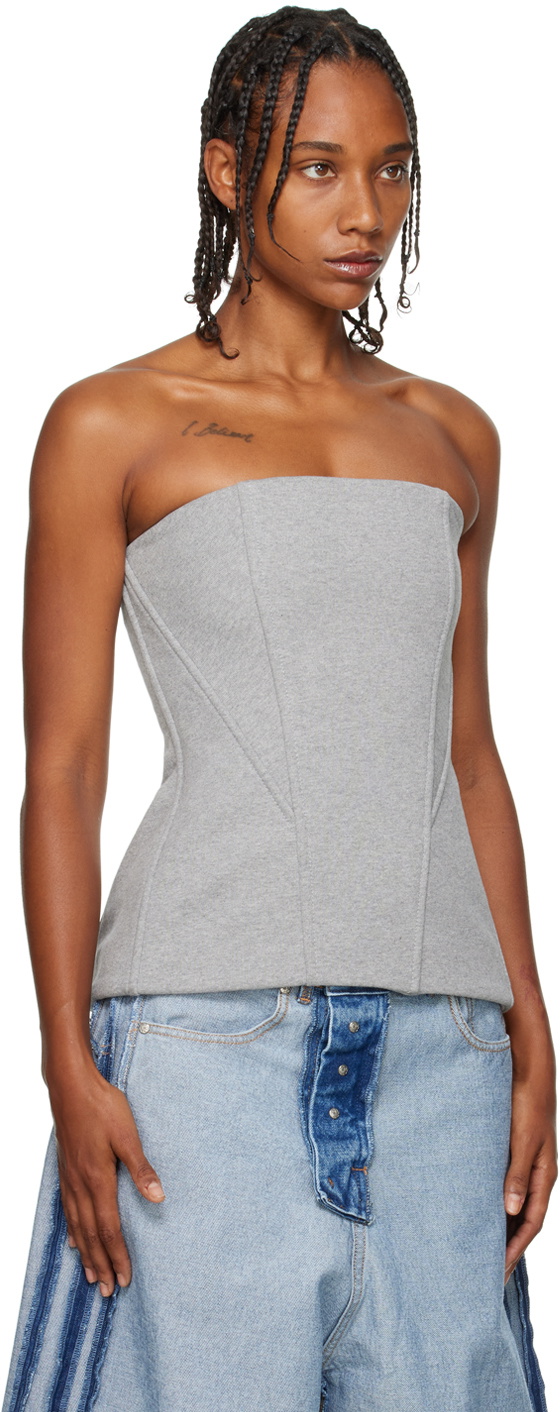 VETEMENTS Gray Bustier Corset Vetements