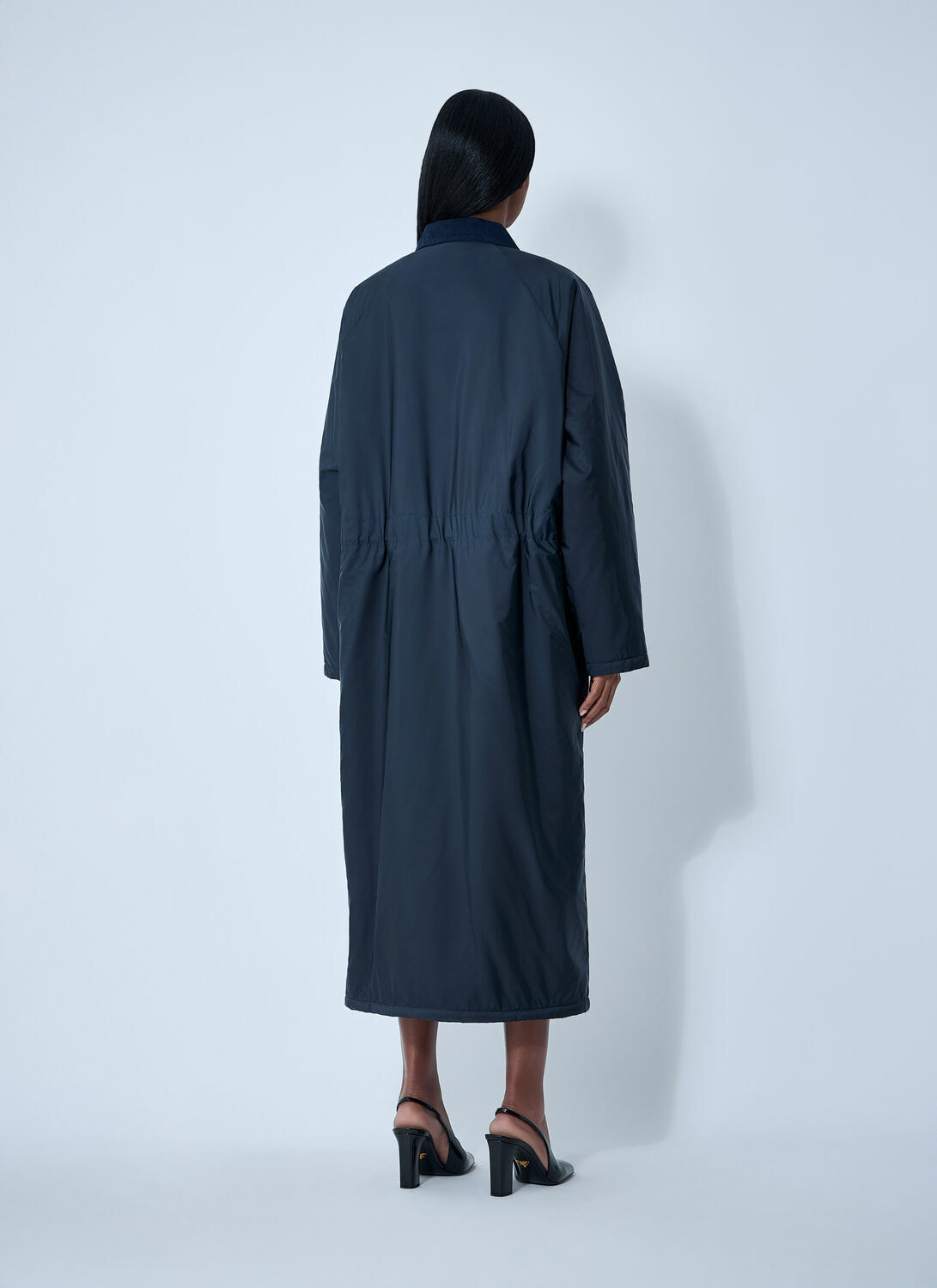 Prada Logo Print Long Coat Prada