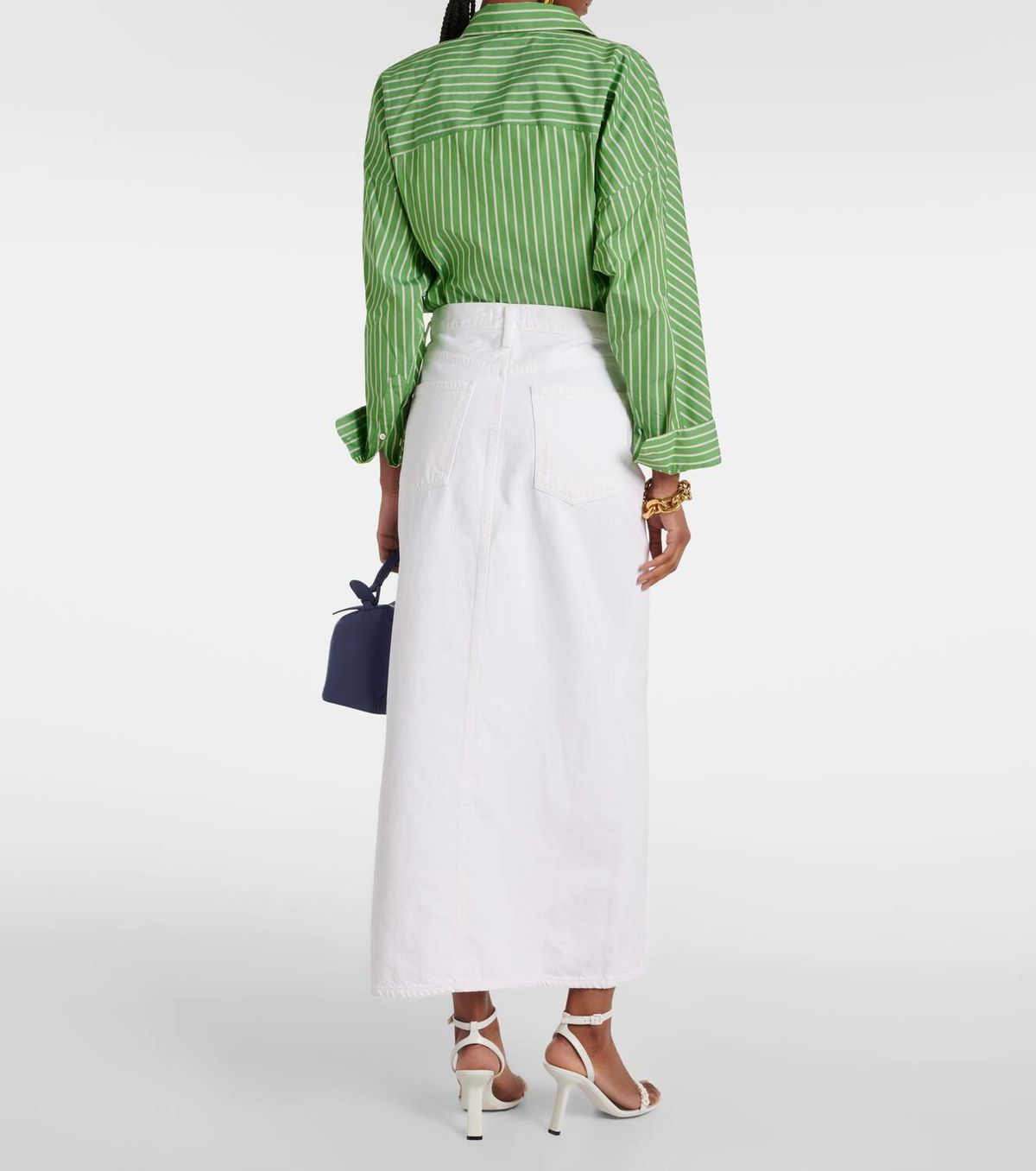 Agolde Leif denim maxi skirt AGOLDE