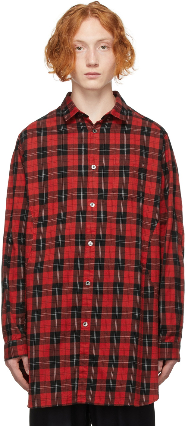 Undercoverism Red Long Check Shirt Undercoverism