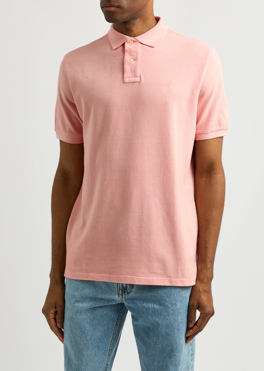 Polo Ralph Lauren Logo-embroidered Piqué Cotton Polo Shirt Pink Polo ...