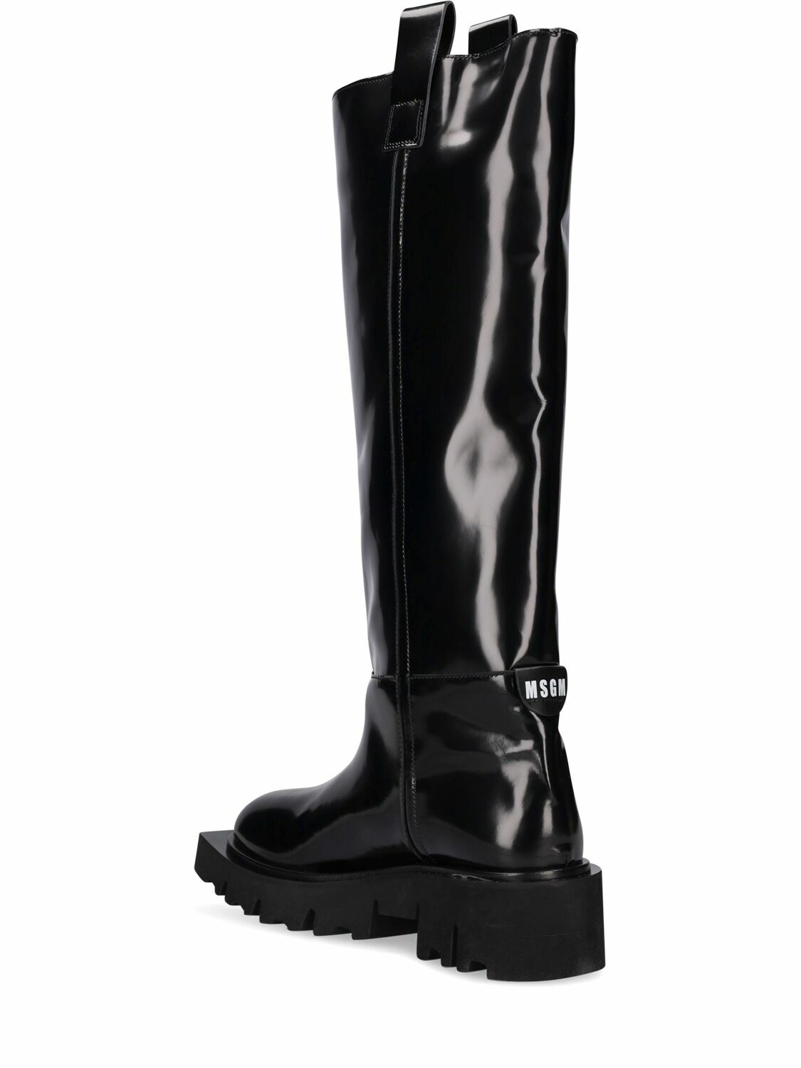 MSGM - 20mm Leather Tall Boots MSGM