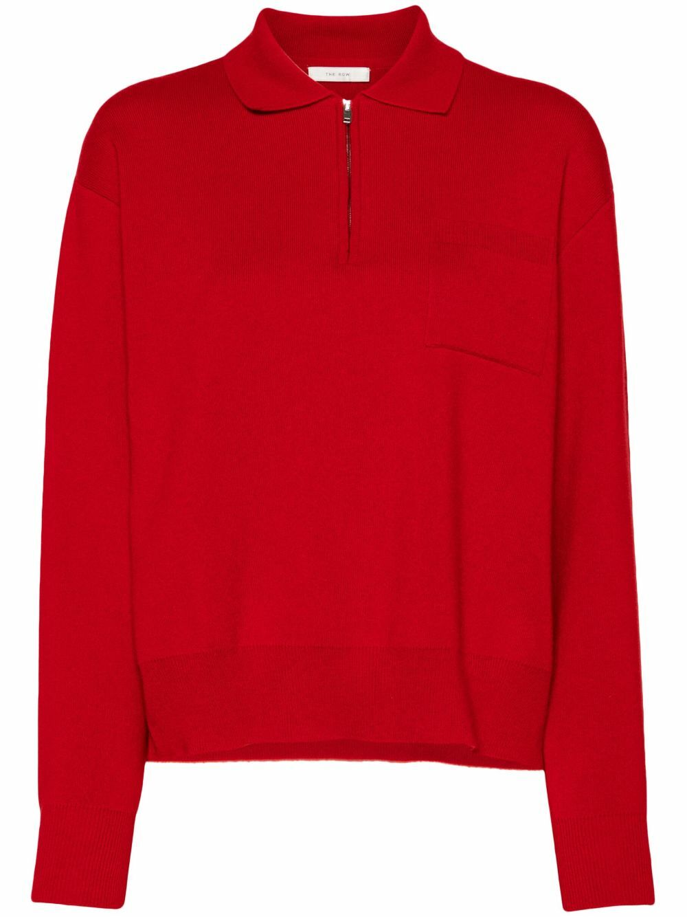 The Row Red Halvar Polo Sweater The Row