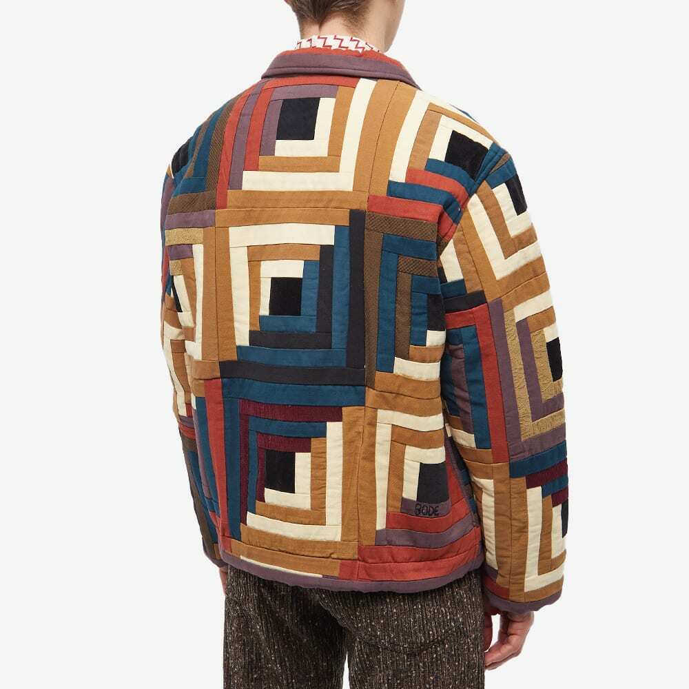 Bode Men's Log Cabin Quilted Workwear Jacket in Multi Bode