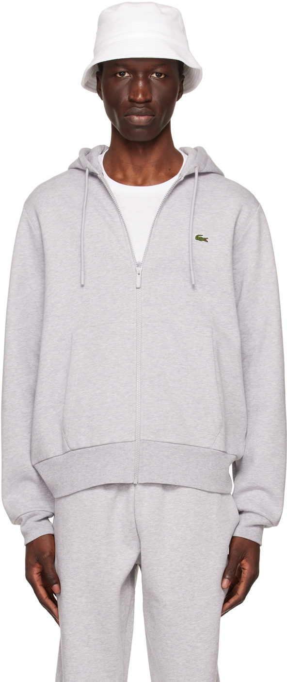 Lacoste Gray Patch Hoodie Lacoste