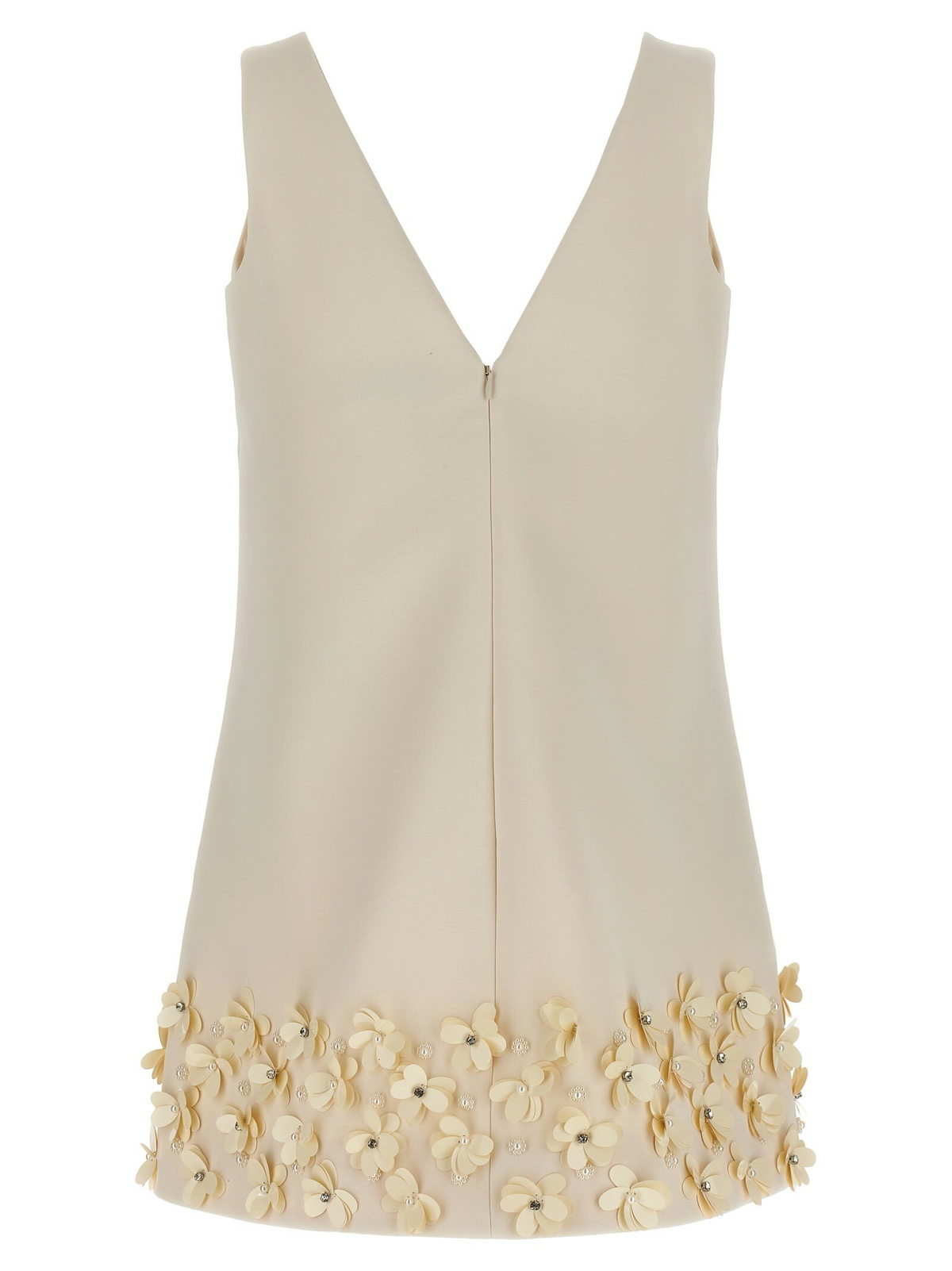 self-portrait Cream Crepe 3d Sequin Mini Dress Self-Portrait