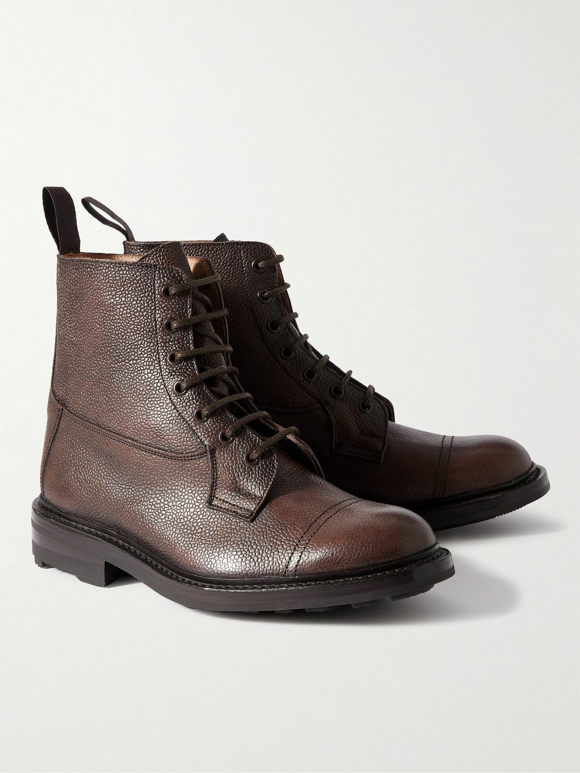 Tricker's - Grassmere Scotchgrain Leather Boots - Brown Tricker's