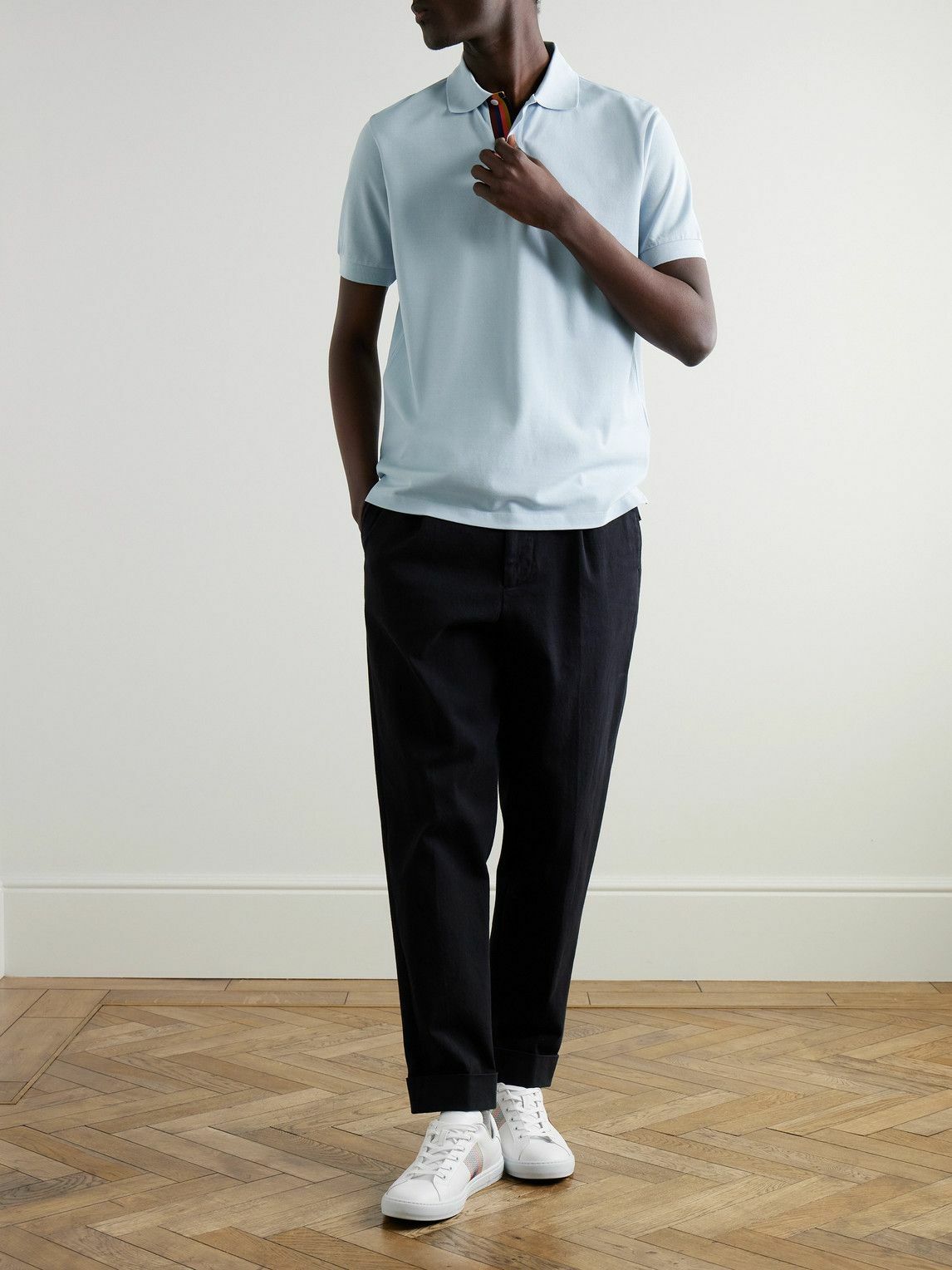 Paul Smith - Cotton-Piqué Polo Shirt - Blue Paul Smith