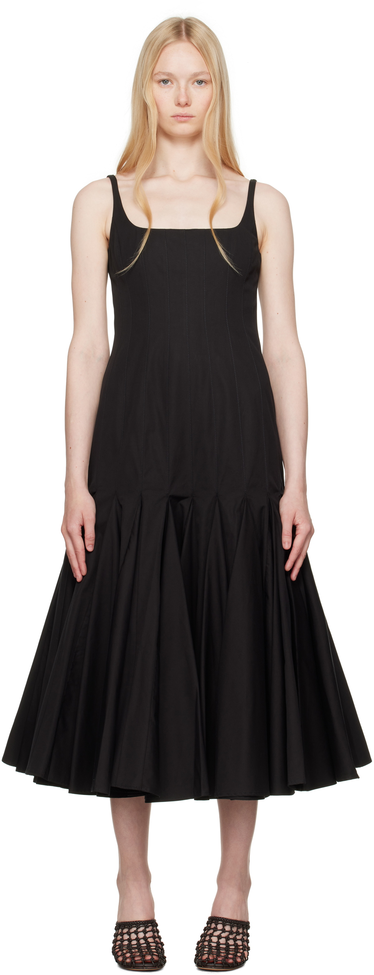 JACQUEMUS Black La Croisière 'The Agave' Midi Dress Jacquemus