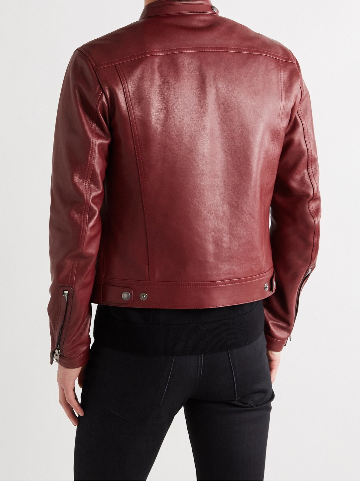 TOM FORD - Slim-Fit Leather Jacket - Red TOM FORD