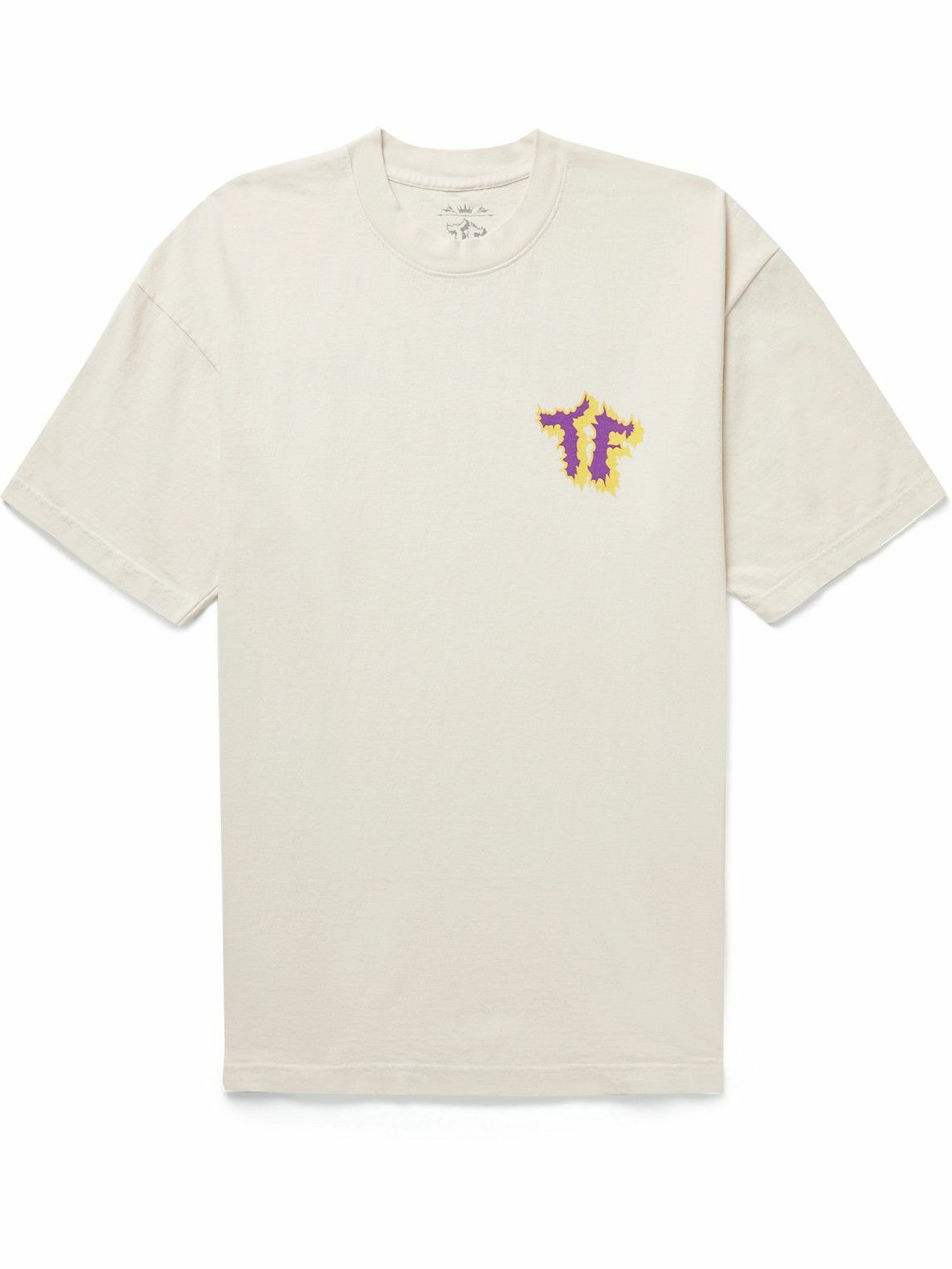 Throwing Fits - Logo-Print Cotton-Jersey T-Shirt - Neutrals